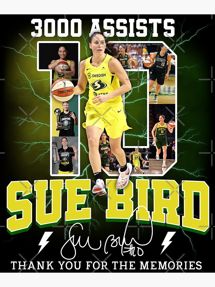 "Sue Bird Legend Basketball 3000 Assists Signature Vintage Retro 80s ...