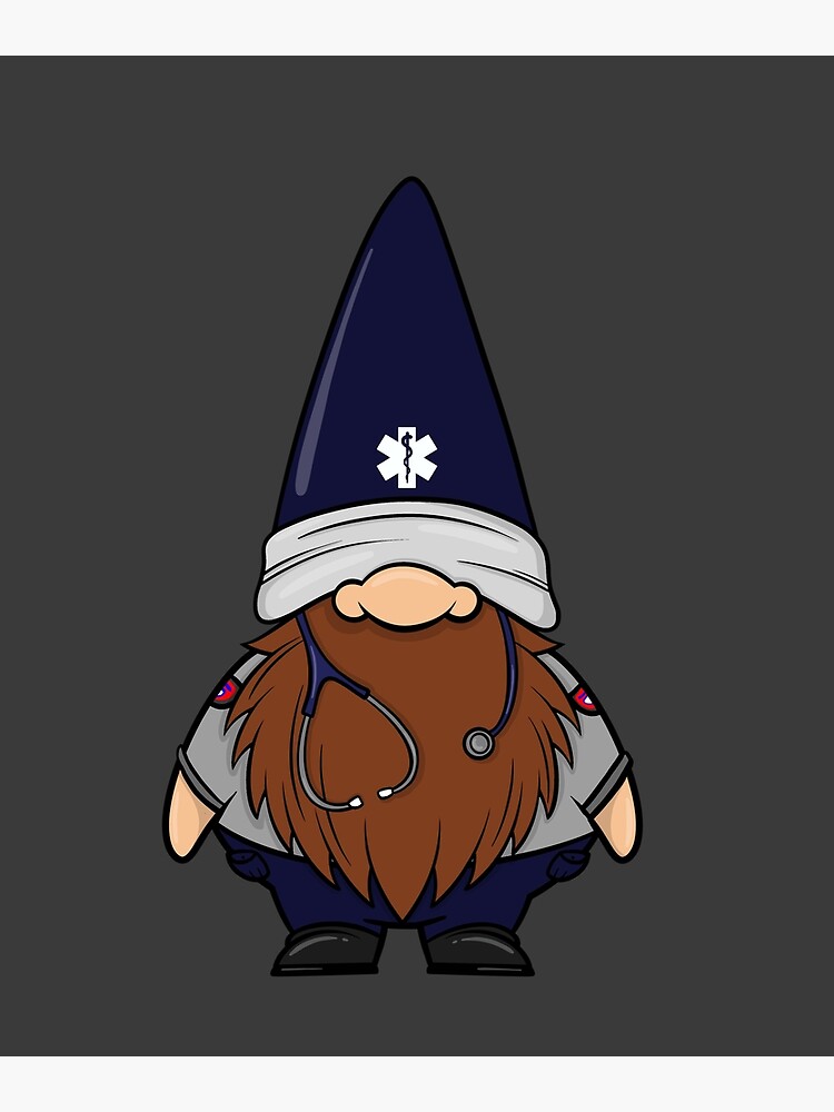 "EMS EMT Paramedic Gnome Funny First Responder " Poster for Sale by ...
