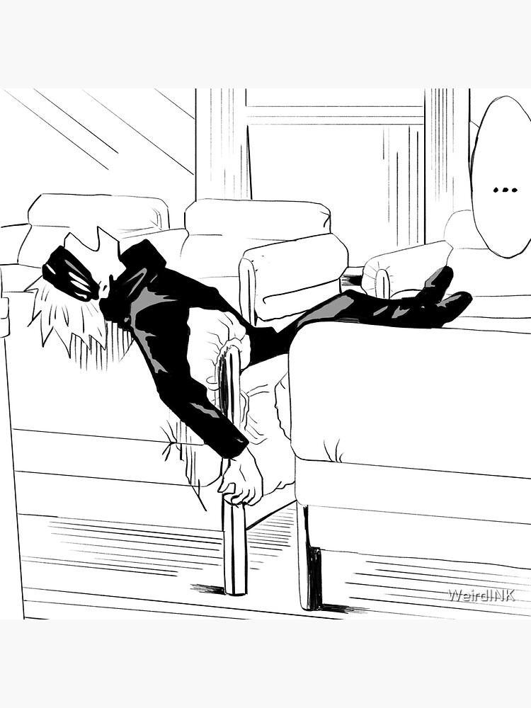 "Sleepy Gojo" Sticker by WeirdINK | Redbubble