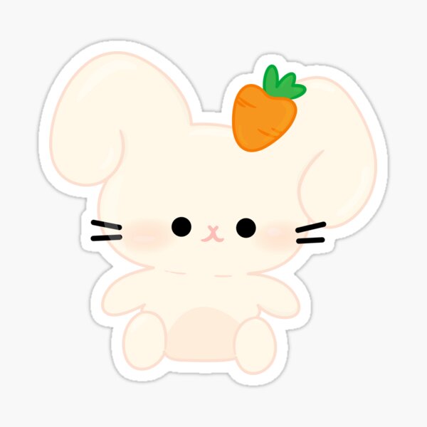 "Little Pink Bunny Cute Rabbit" Sticker by YunHaEun | Redbubble