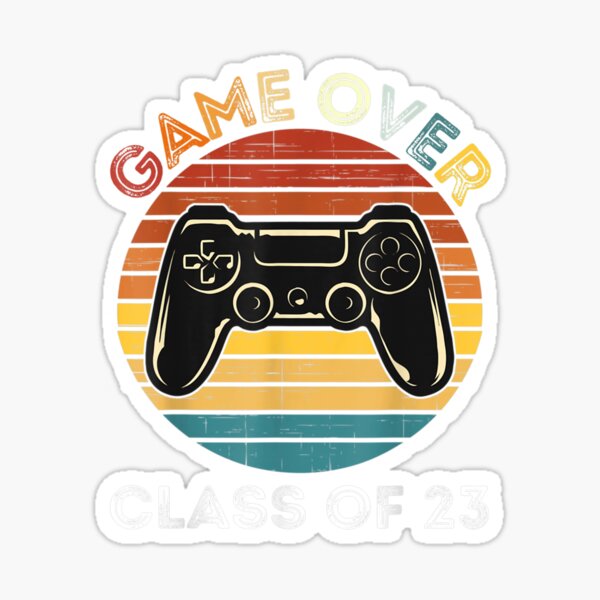 "Class Of 2023 Senior 23 Graduation Gift Idea Video Game Over " Sticker ...