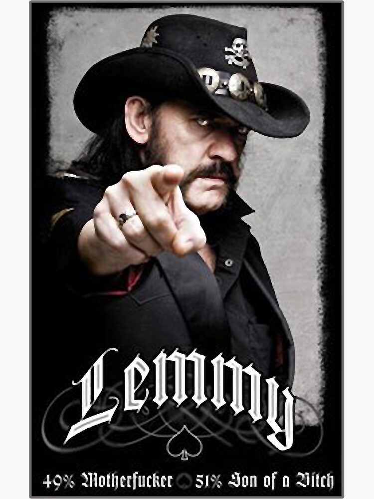 "LEMMY KILMISTER MOTORHEAD Essential" Sticker by jermonedll8207 | Redbubble