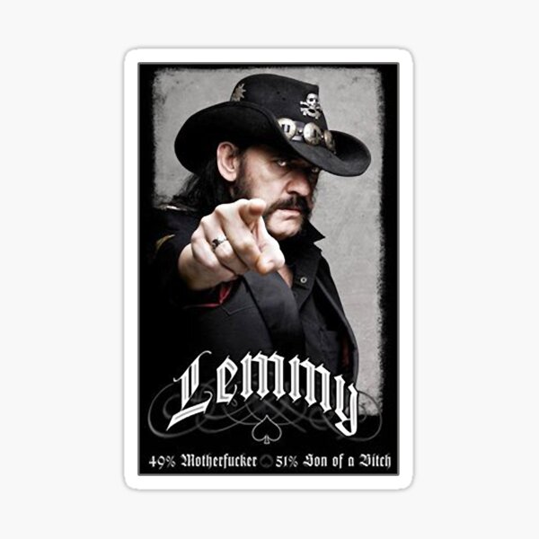 "LEMMY KILMISTER MOTORHEAD Essential" Sticker by jermonedll8207 | Redbubble