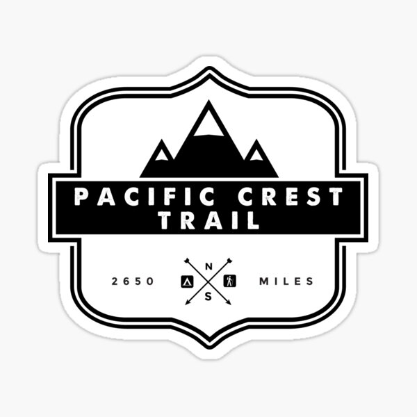 "Pacific Crest Trail - PCT Mountain Hiking Backcountry Camping" Sticker ...