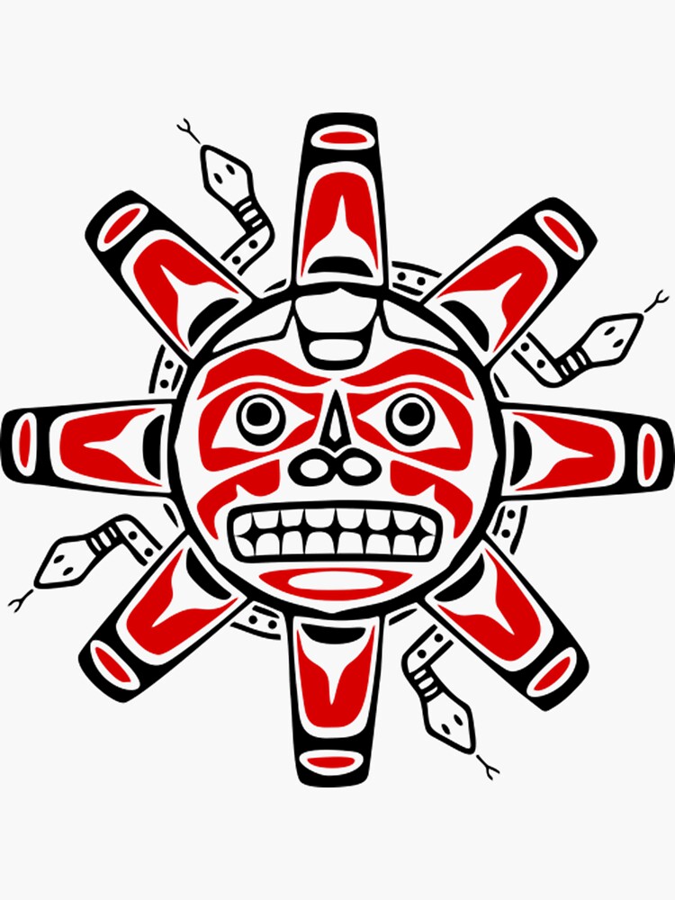"Haida Sun" Sticker for Sale by BananaAnnadi | Redbubble
