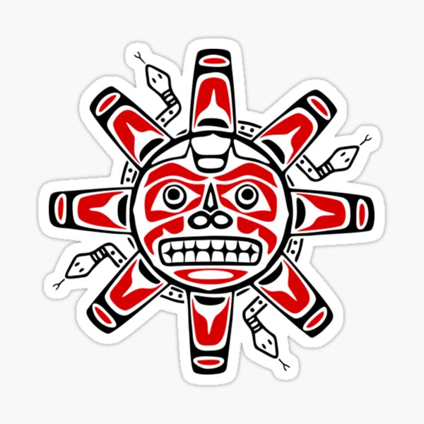 "Haida Sun" Sticker for Sale by BananaAnnadi | Redbubble