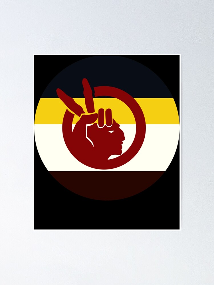 "Native American Movement Flag Round Retro" Poster for Sale by ...