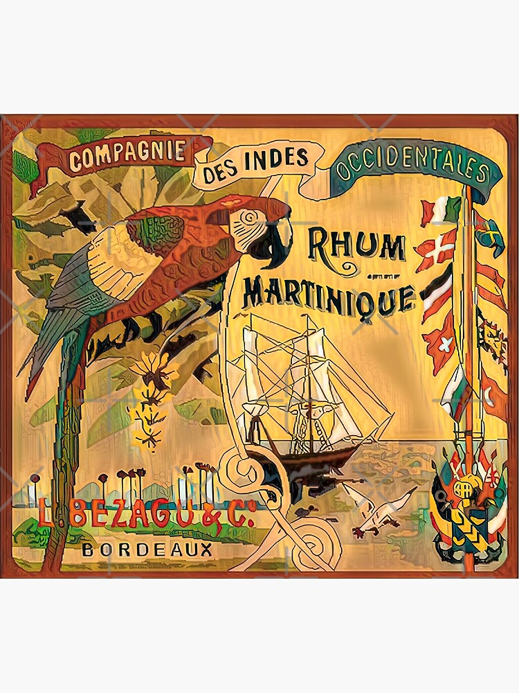 MARTINIQUE RUM LABEL - CARVED WOOD Premium Matte Vertical Poster sold ...