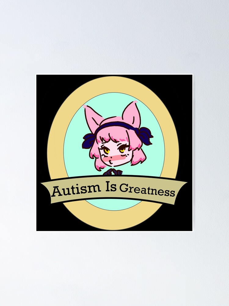 "Autism Is Greatness Pink Fox Girl" Poster for Sale by Nyamelon | Redbubble