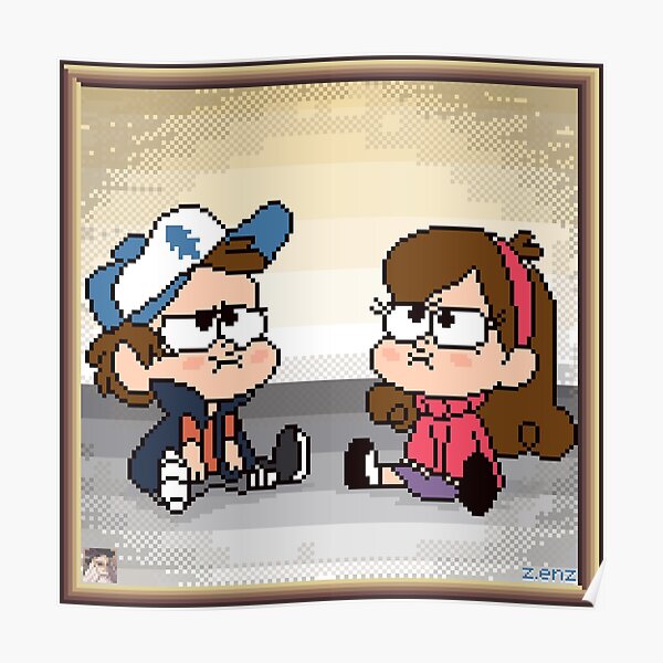 "Mabel & Dipper px" Poster for Sale by Smol-1 | Redbubble