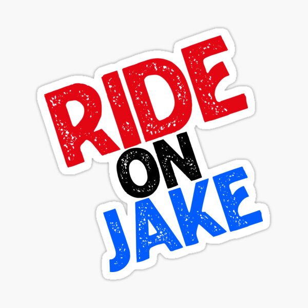 "Ride On Jake" Sticker by bimzzaghr100 | Redbubble