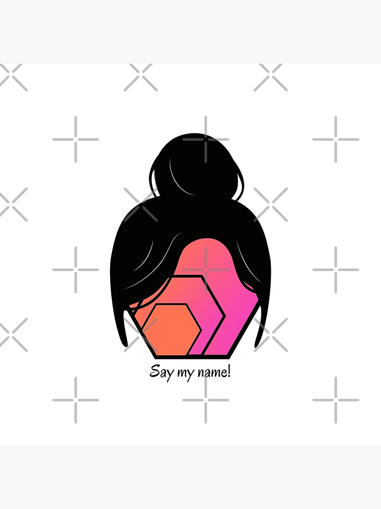 "hex logo meme say my name!" Poster by blackpanpan | Redbubble
