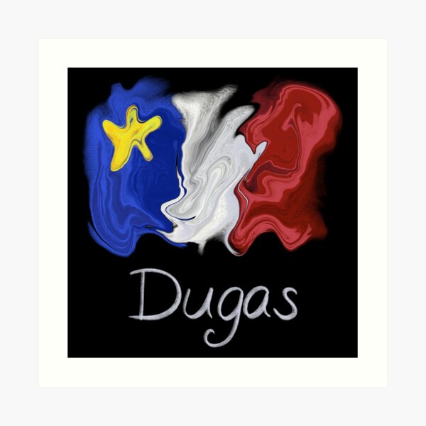 "Acadian Flag pastel liquid Dugas - Drapeau acadien liquide pastel ...