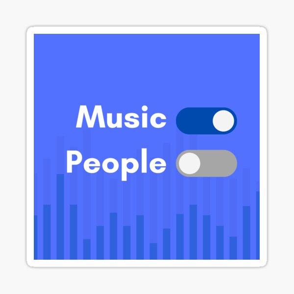 "Turn on Music" Sticker by X-Printa | Redbubble