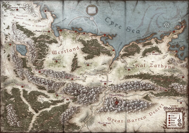 "Lands of Shadowgate Map" by zojoi | Redbubble