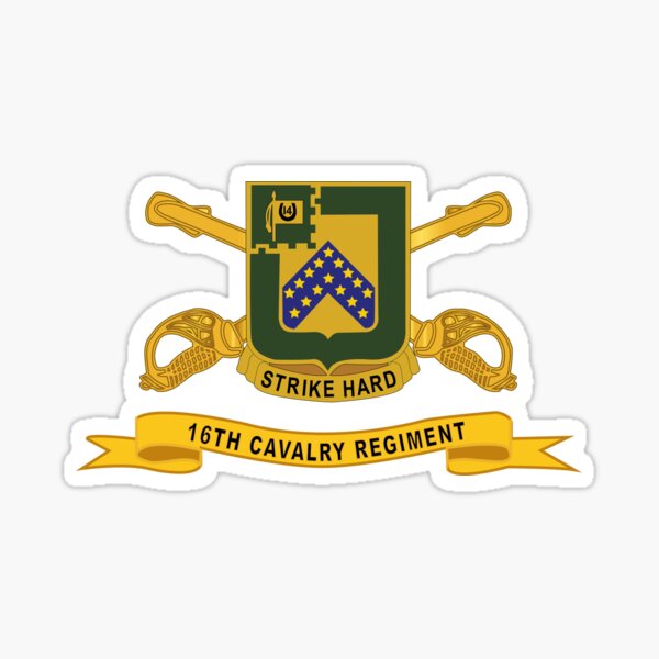 "Army - 16th Cavalry Regiment w Br - Ribbon" Sticker for Sale by ...