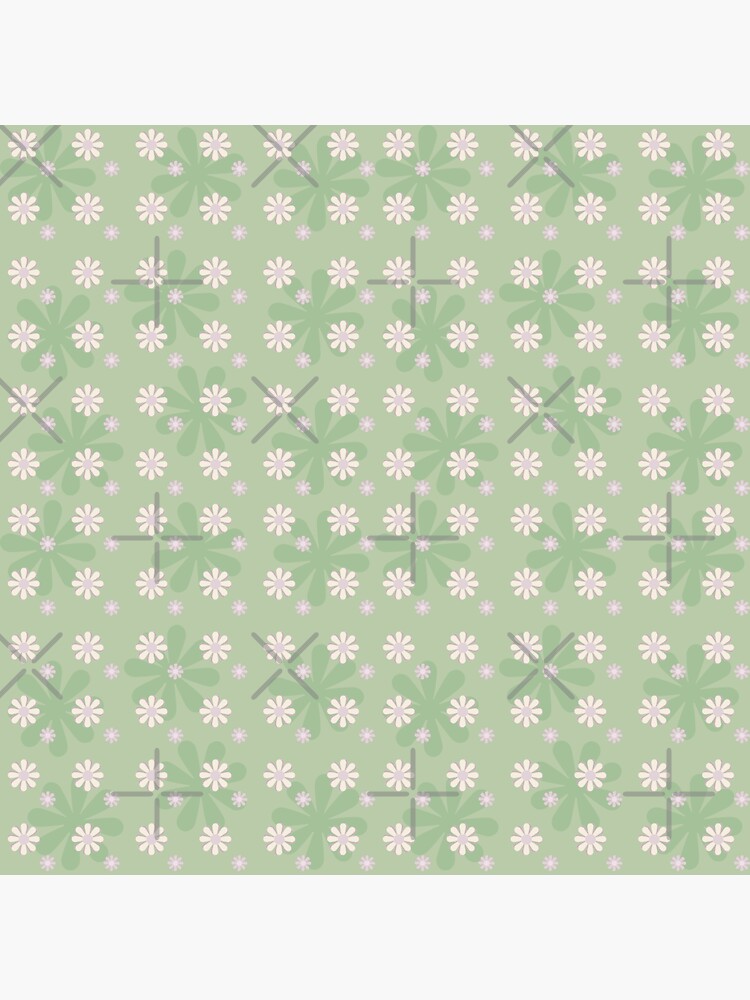 "Mint Green Pastel Daisy Flower Pattern Daisies Sweet Tea Green ...