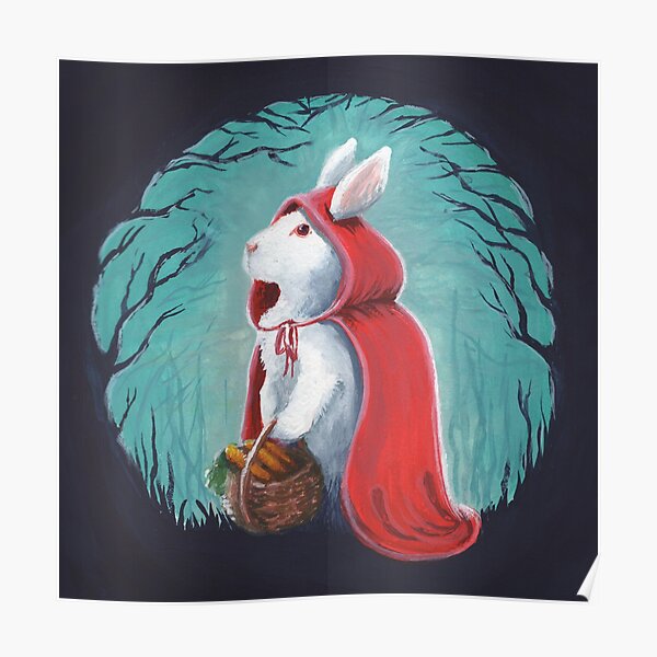 "Little Red Riding Bun" Poster by aliblackwood | Redbubble