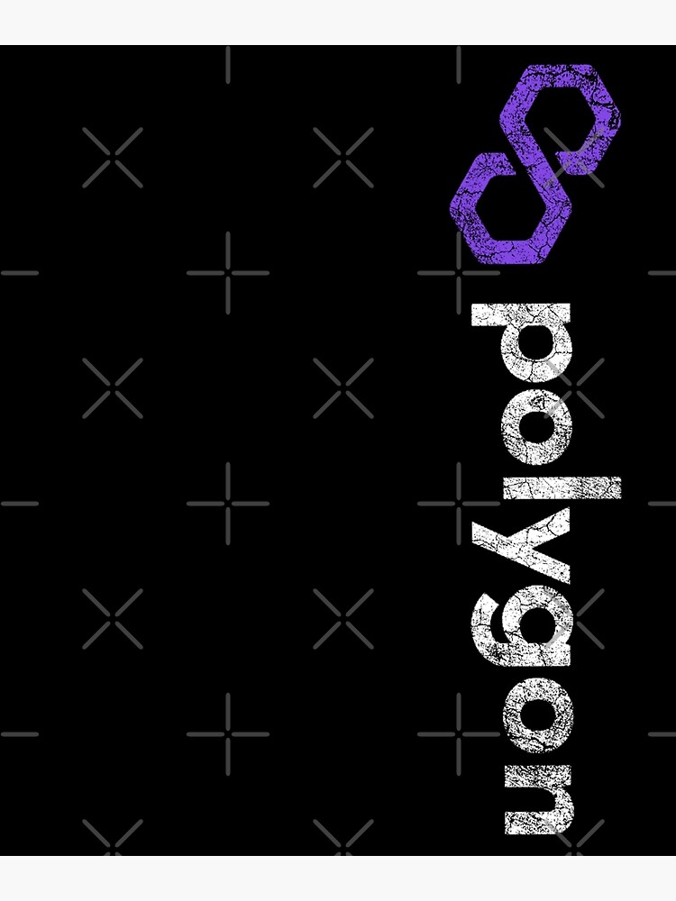 "Vintage Polygon MATIC Crypto Vertical Logo" Poster for Sale by odyssus ...