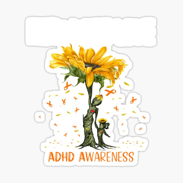 "ADHD Awareness - Sunflower Faith Hope Love" Sticker by Hilten | Redbubble