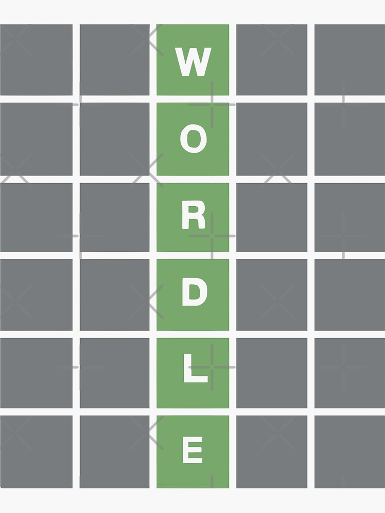 "Wordle" Sticker for Sale by BadgertheBagel | Redbubble