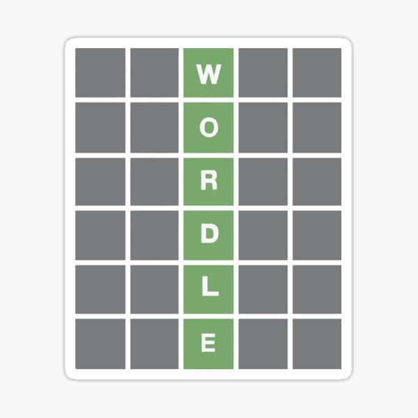 "Wordle" Sticker for Sale by BadgertheBagel | Redbubble