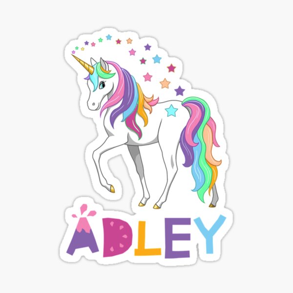 "a for adley " Sticker by CandyBowsuk | Redbubble
