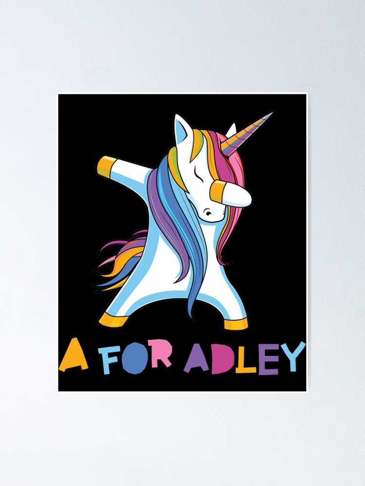 "a for adley " Poster for Sale by CandyBowsuk | Redbubble