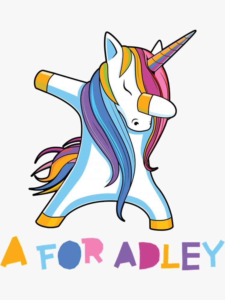 "a for adley " Sticker for Sale by CandyBowsuk | Redbubble