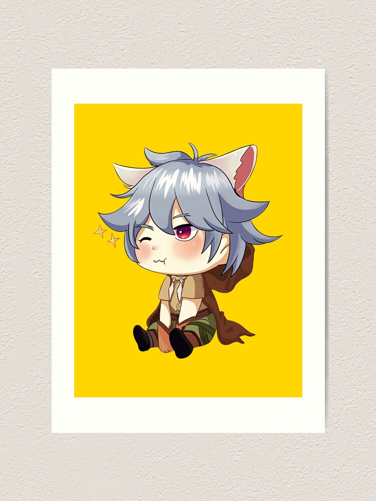 "Razor Genshin Impact Sticker Cute Chibi Game Character" Art Print for ...