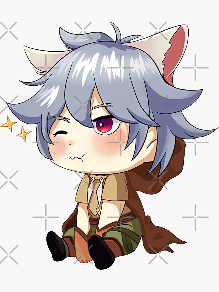 "Razor Genshin Impact Sticker Cute Chibi Game Character" Sticker for ...