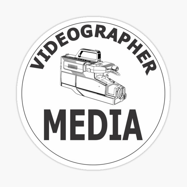 "Videographer Correspondent Journalist Media Reporter" Sticker for Sale ...