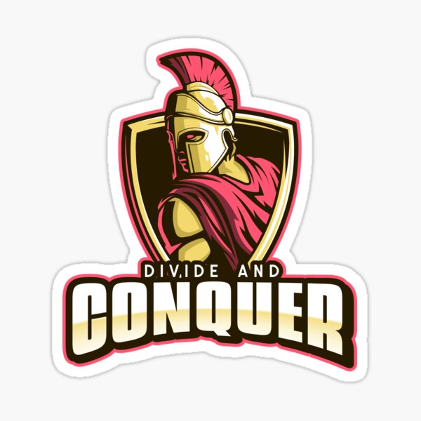 "Divide and Conquer Design" Sticker by OldWarrior | Redbubble