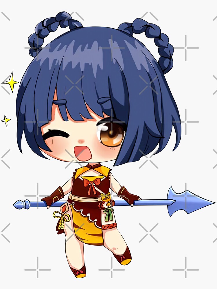 Pegatina «Xiangling Genshin Impact Sticker Cute Chibi Game Characte» de ...