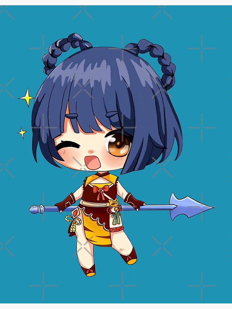 "Xiangling Genshin Impact Sticker Netter Chibi-Spielcharakter" Poster ...
