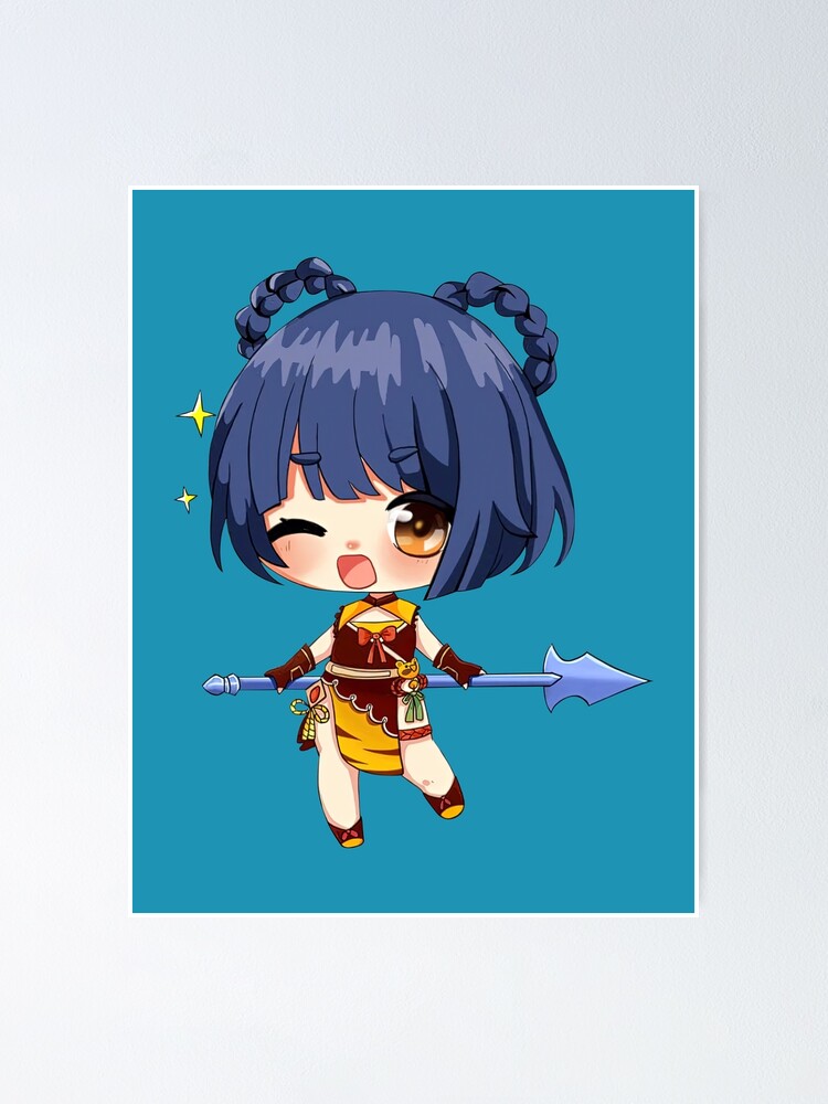 "Xiangling Genshin Impact Sticker Netter Chibi-Spielcharakter" Poster ...