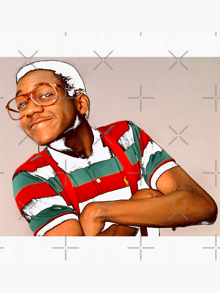 " Steve Urkel the face so happy poster" Sticker by DiegoSouza50 | Redbubble