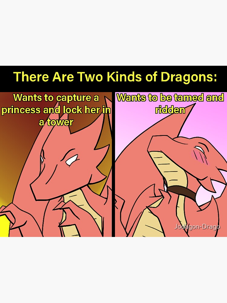 "The Two Kinds of Dragons" Sticker for Sale by Jodagon-Drago | Redbubble
