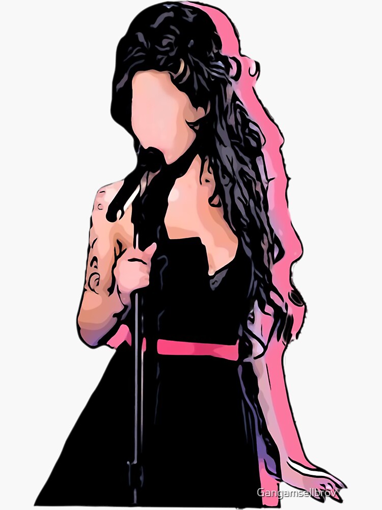 "Amy Back Singer" Sticker for Sale by Gangamsellbrov | Redbubble