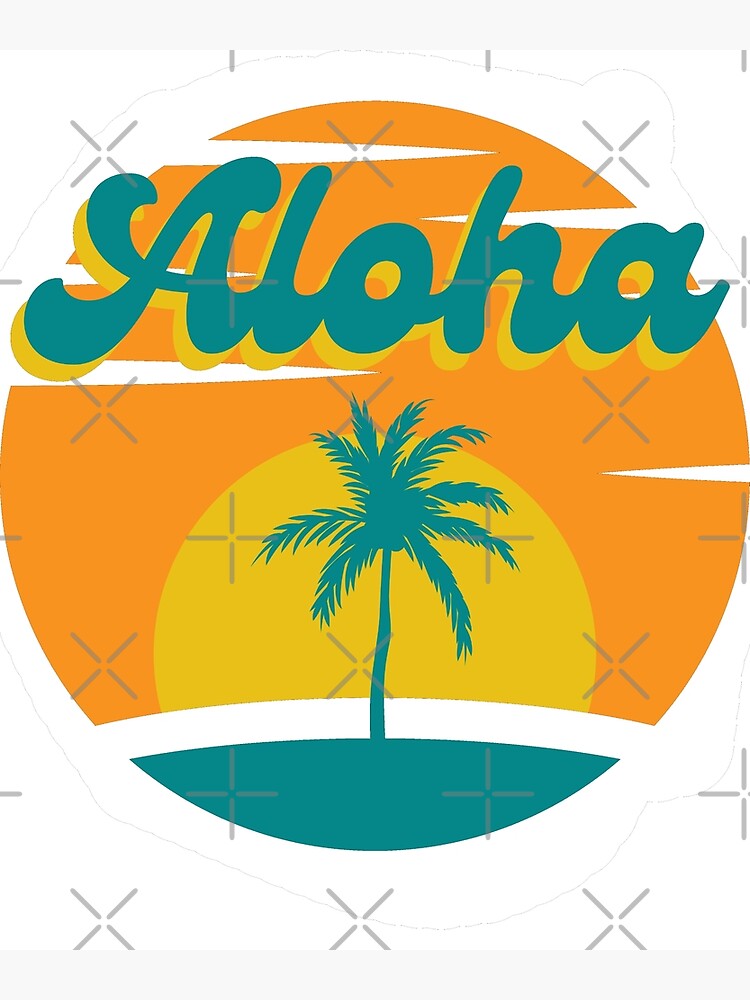 "Aloha Vintage Retro Sun" Poster for Sale by Lilrugratz73 | Redbubble