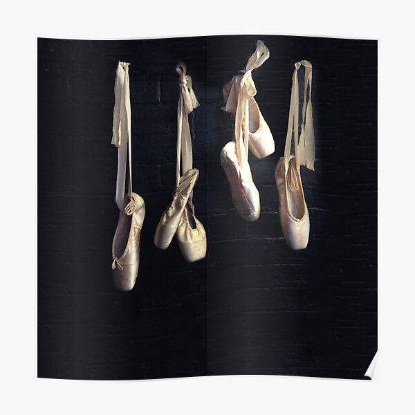 "Hanging pointe ballet shoes" Poster by ChloeRumsey | Redbubble
