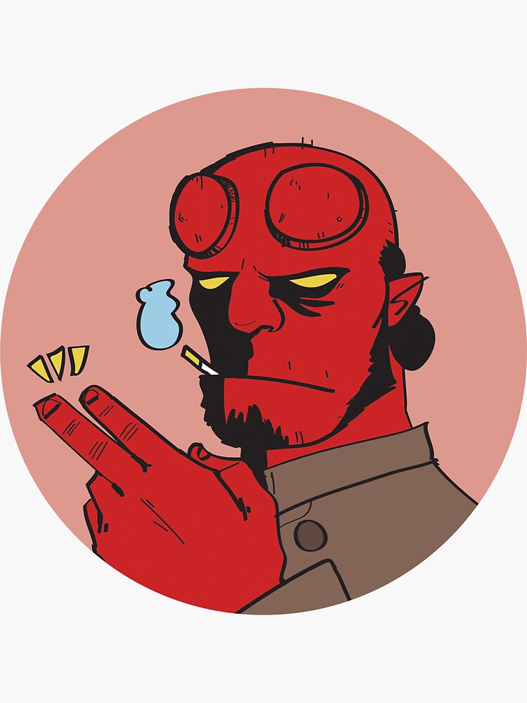 "Hellboy" Sticker by Pudding-ish | Redbubble