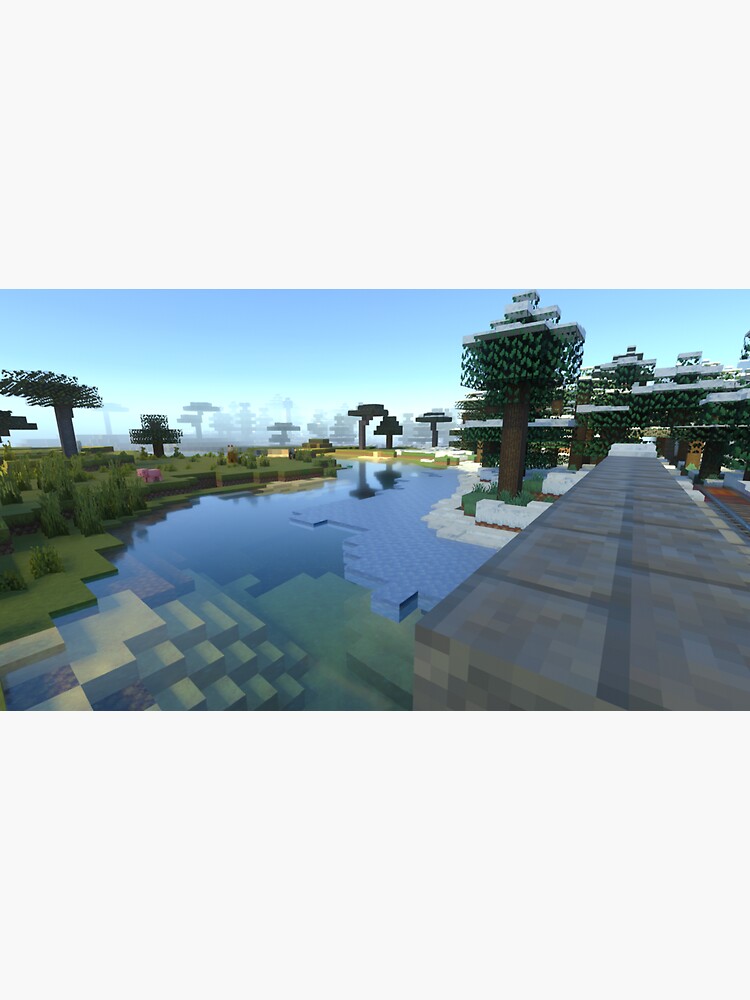 "Minecraft River (2021)" Sticker by DeeKayShop | Redbubble