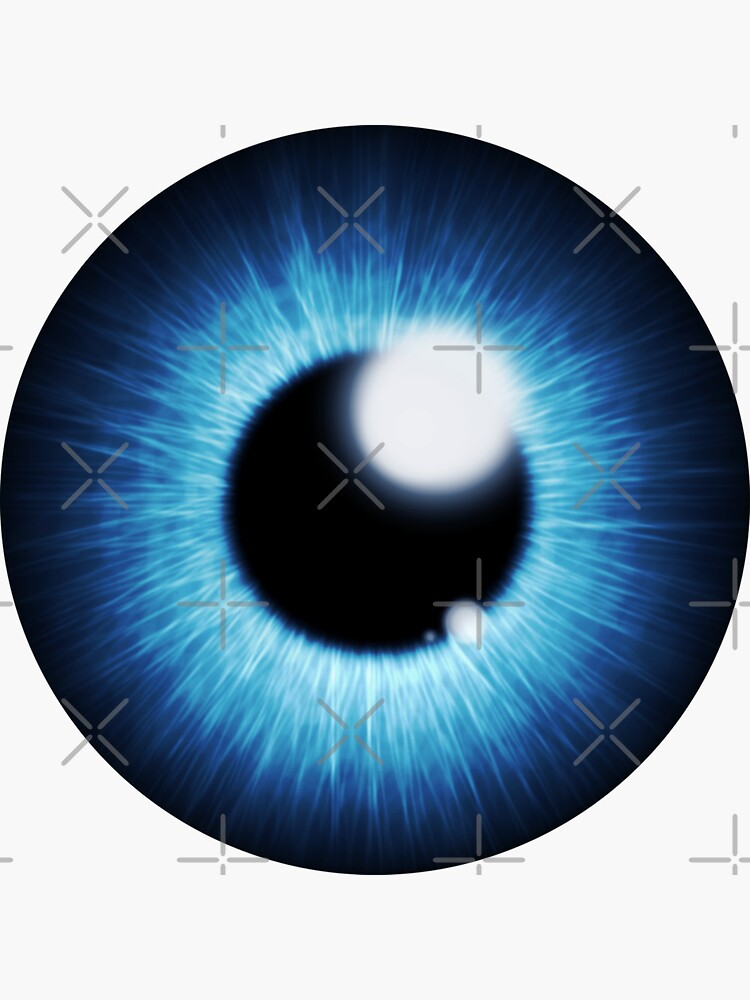 "Realistic Blue Eye" Sticker by TheBlindBandit- | Redbubble
