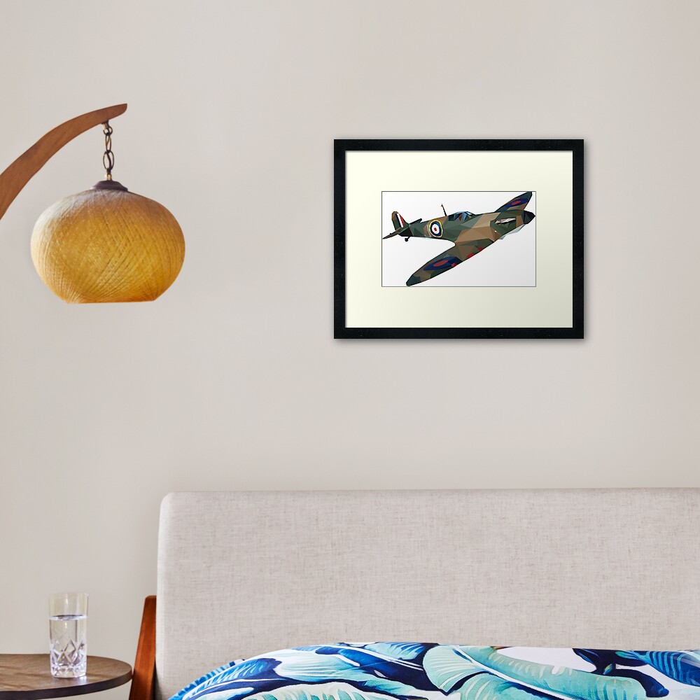 "Spitfire" Framed Art Print for Sale by Synthinator | Redbubble