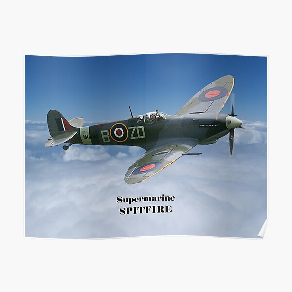 "Famous Aircraft - Supermarine Spitfire" Poster by BasilBarfly | Redbubble