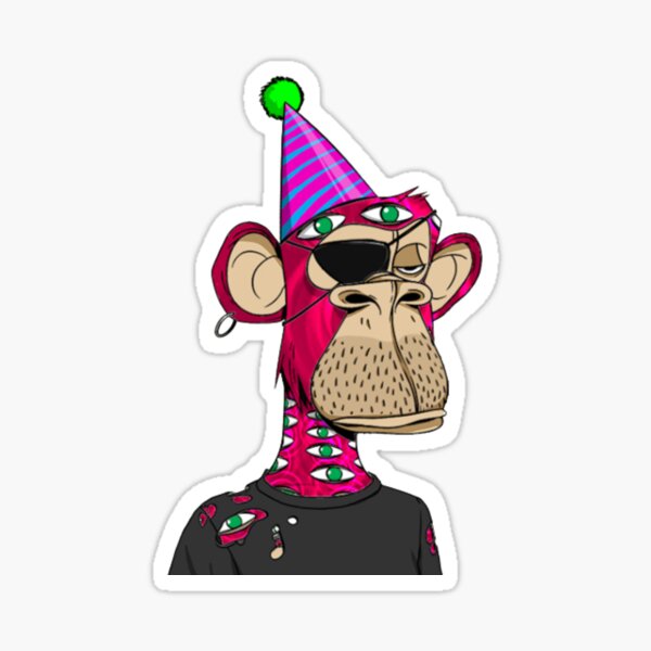 "Bored Ape Yacht Club BAYC Ape #31" Sticker by NFT0001 | Redbubble