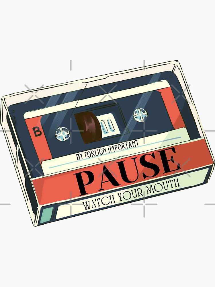 "MIX TAPE PAUSE ON THE B SIDE" Sticker by PAUSETHAT | Redbubble