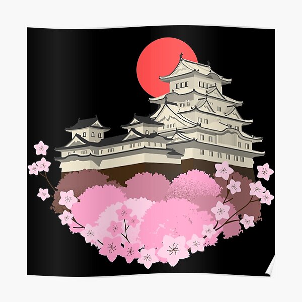 "Japanese Himeji Castle" Poster for Sale by Javaland | Redbubble