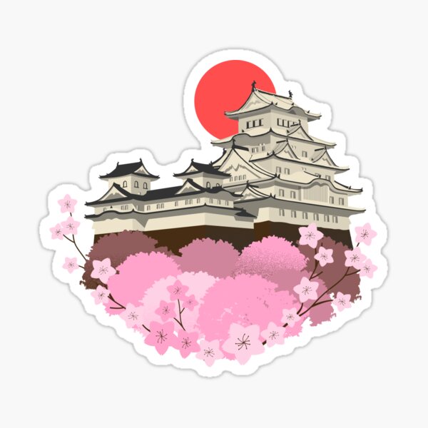 "Japanese Himeji Castle" Sticker by Javaland | Redbubble